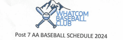 Post 7 Baseball Schedule - Bellingham Legion